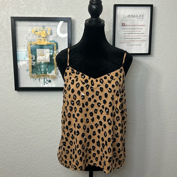 a new day | Tops | Nwt A New Day Sz Medium Leopard Cheetah Cami With ...